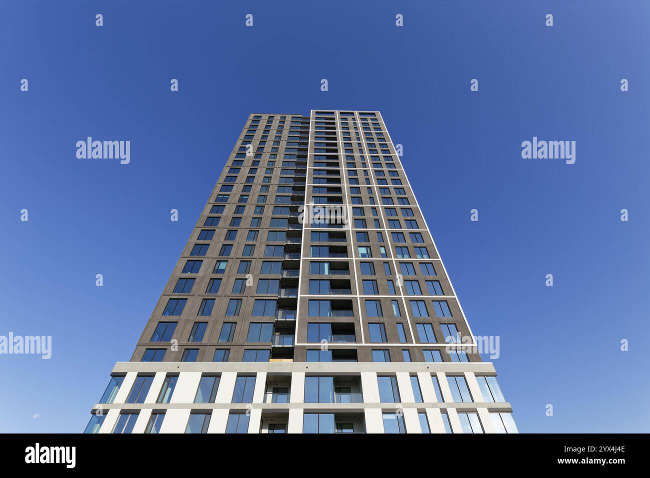 Architecture, modern high-rise apartment building, Montreal, Province ...
