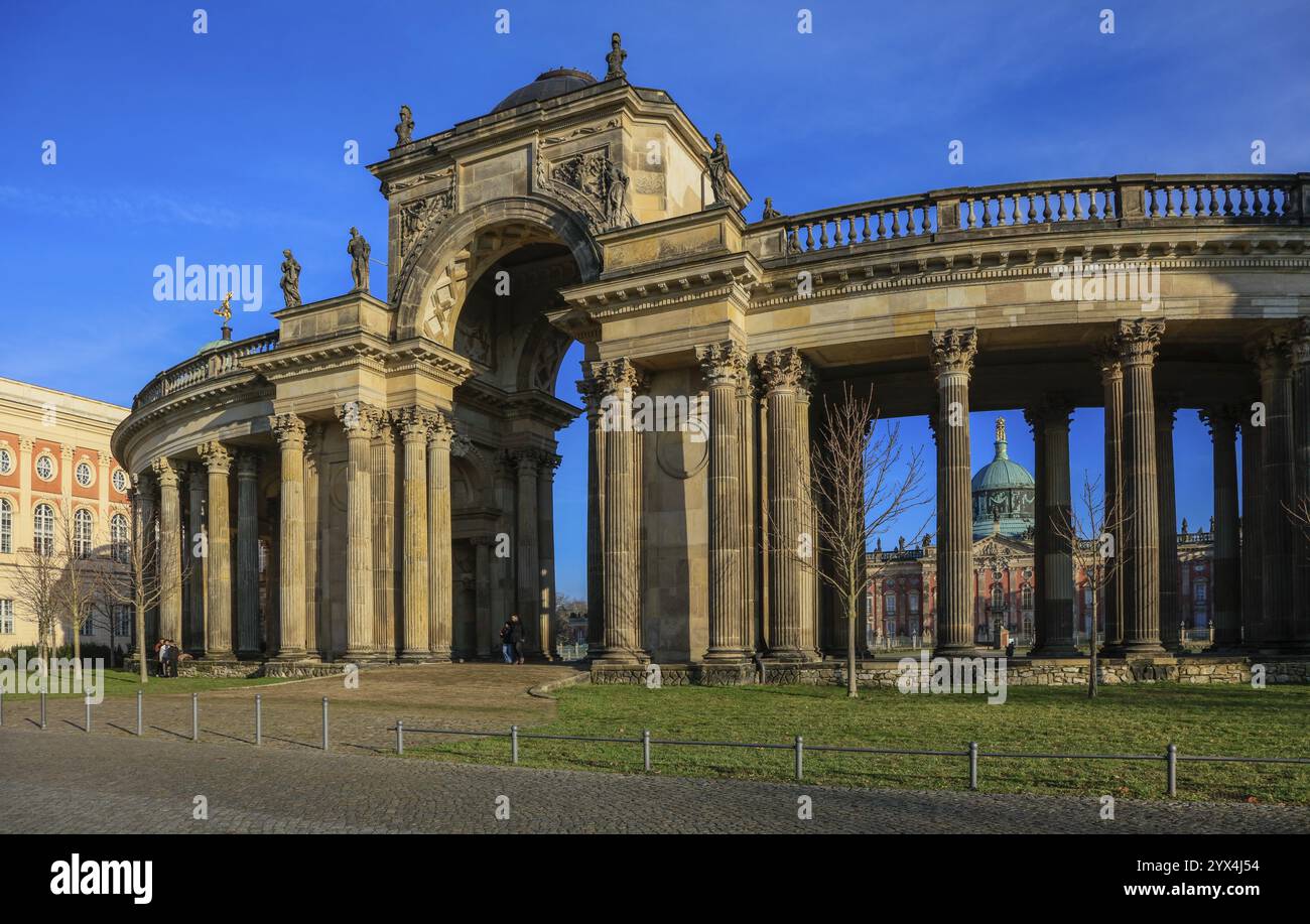 Colonnades with Triumphal Gate, New Palace, Unesco World Heritage Park ...
