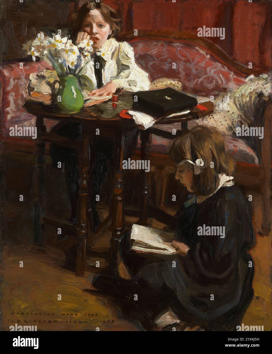 The reading lesson painting hi-res stock photography and images - Alamy