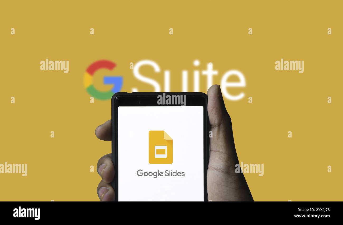 Google Slides Logo on Phone Screen Stock Photo - Alamy