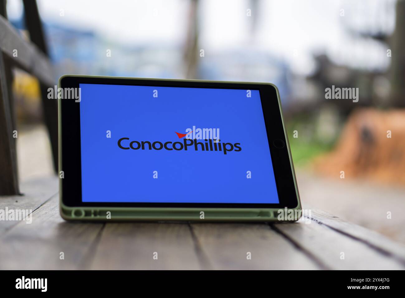 ConocoPhillips Logo displayed on Tablet Stock Photo - Alamy