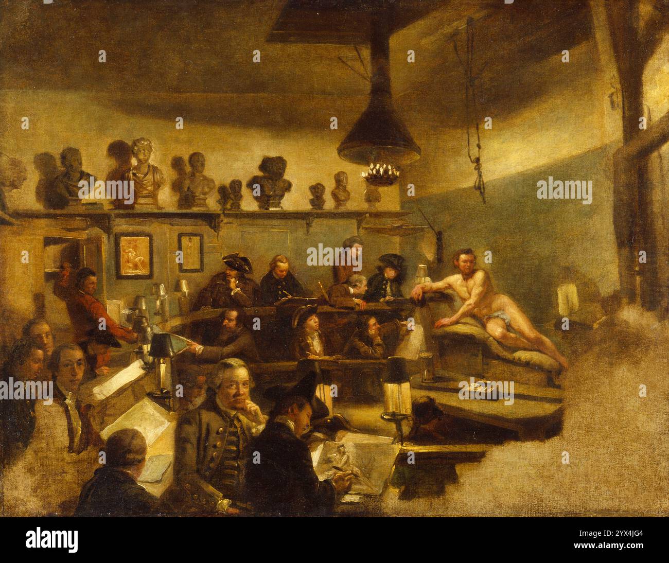 Male model life drawing class hi-res stock photography and images - Alamy