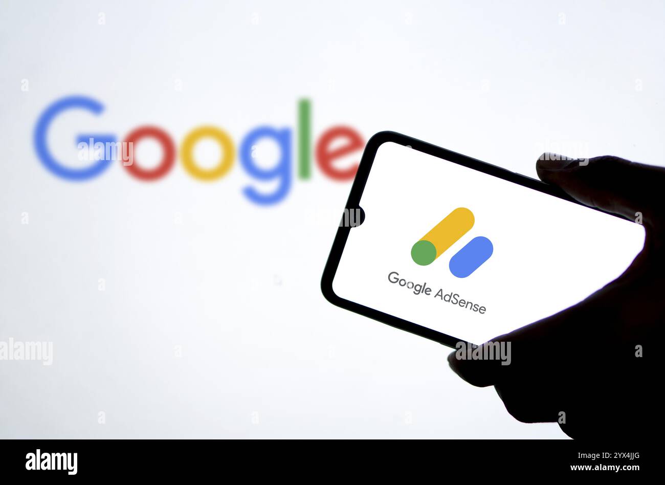 Google AdSense logo on smartphone screen Stock Photo - Alamy