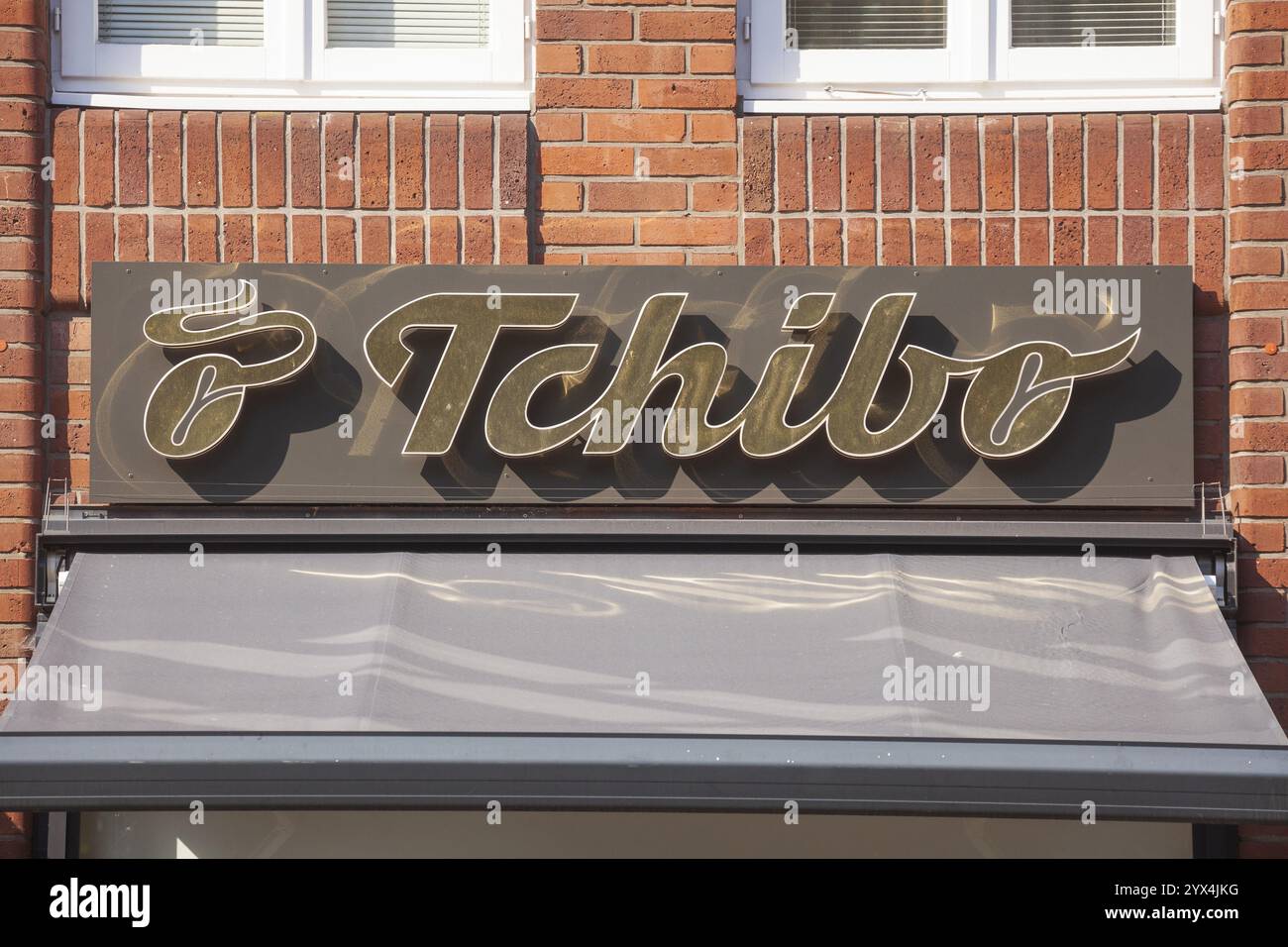 Tschibo lettering and logo on a Tschibo branch, Bremen, Germany, Europe ...