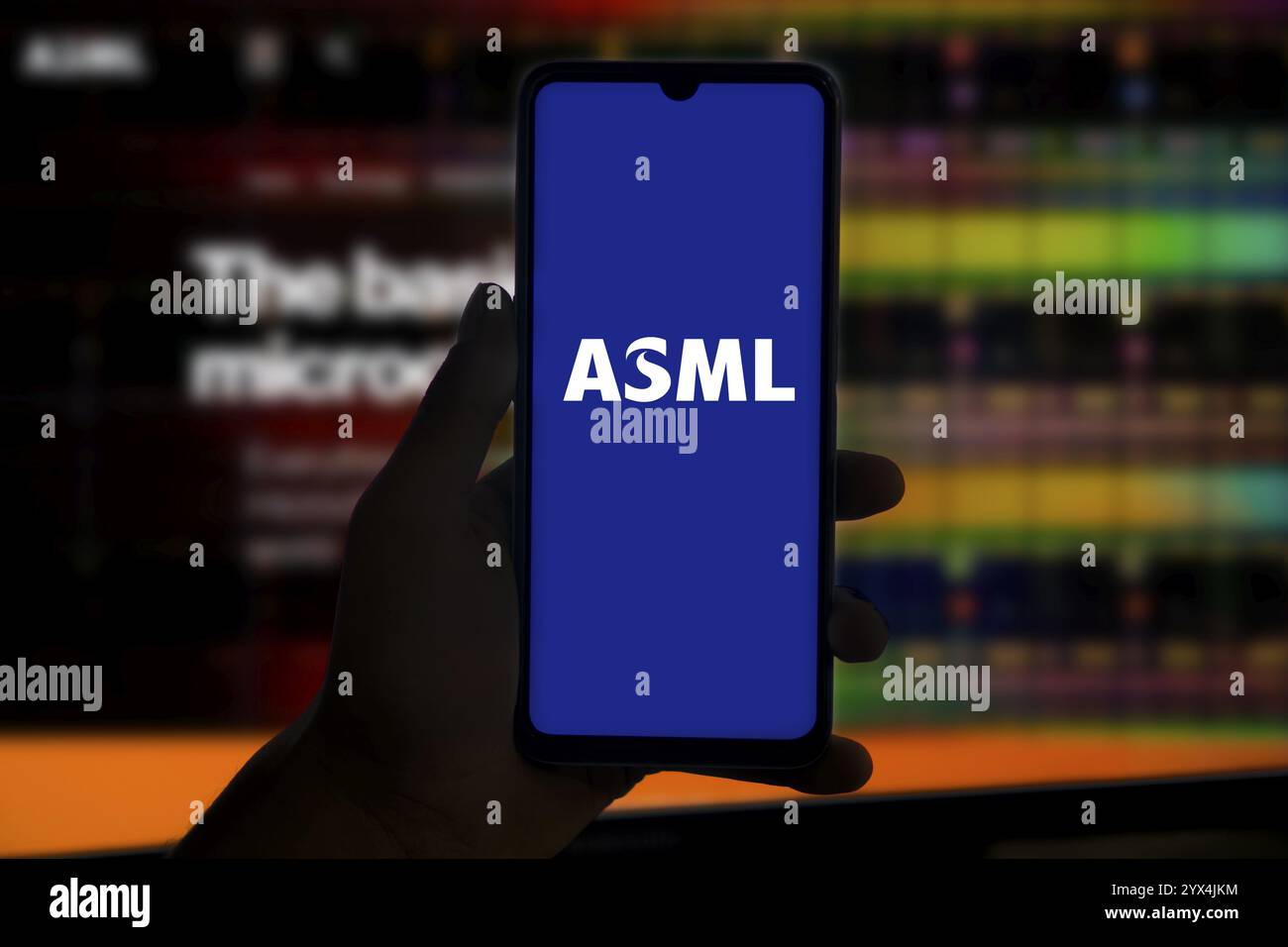 ASML Holding N.V. known as ASML logo on Smartphone Stock Photo - Alamy