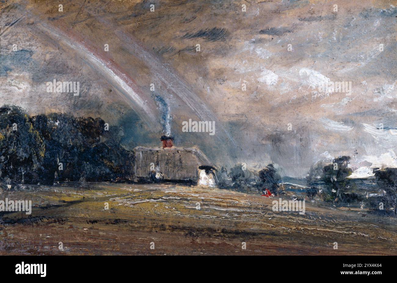 Landscape Study: Cottage and Rainbow, 12 July 1829 Stock Photo - Alamy