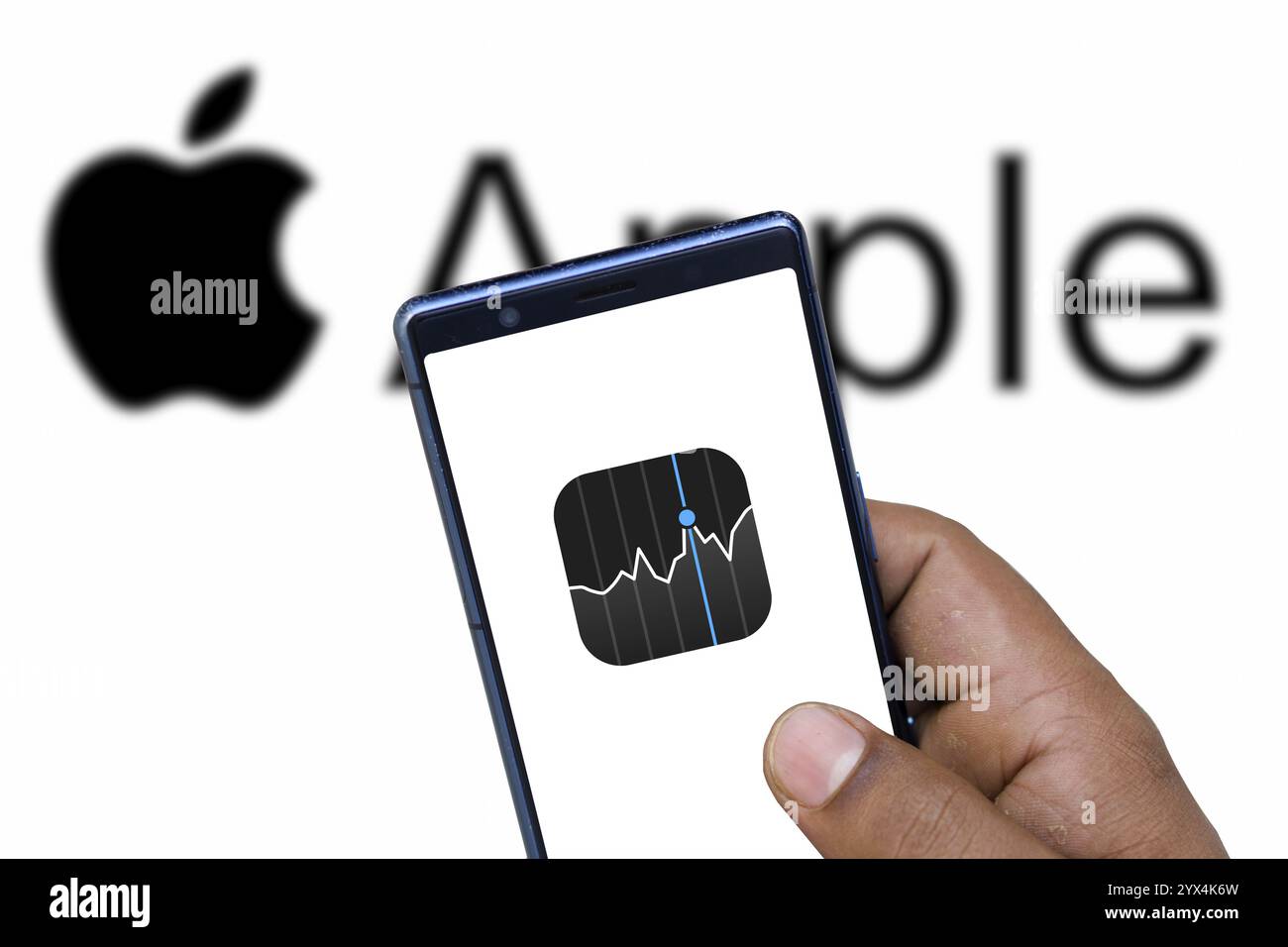 Apple Stock App Logo displayed on smartphone Stock Photo - Alamy