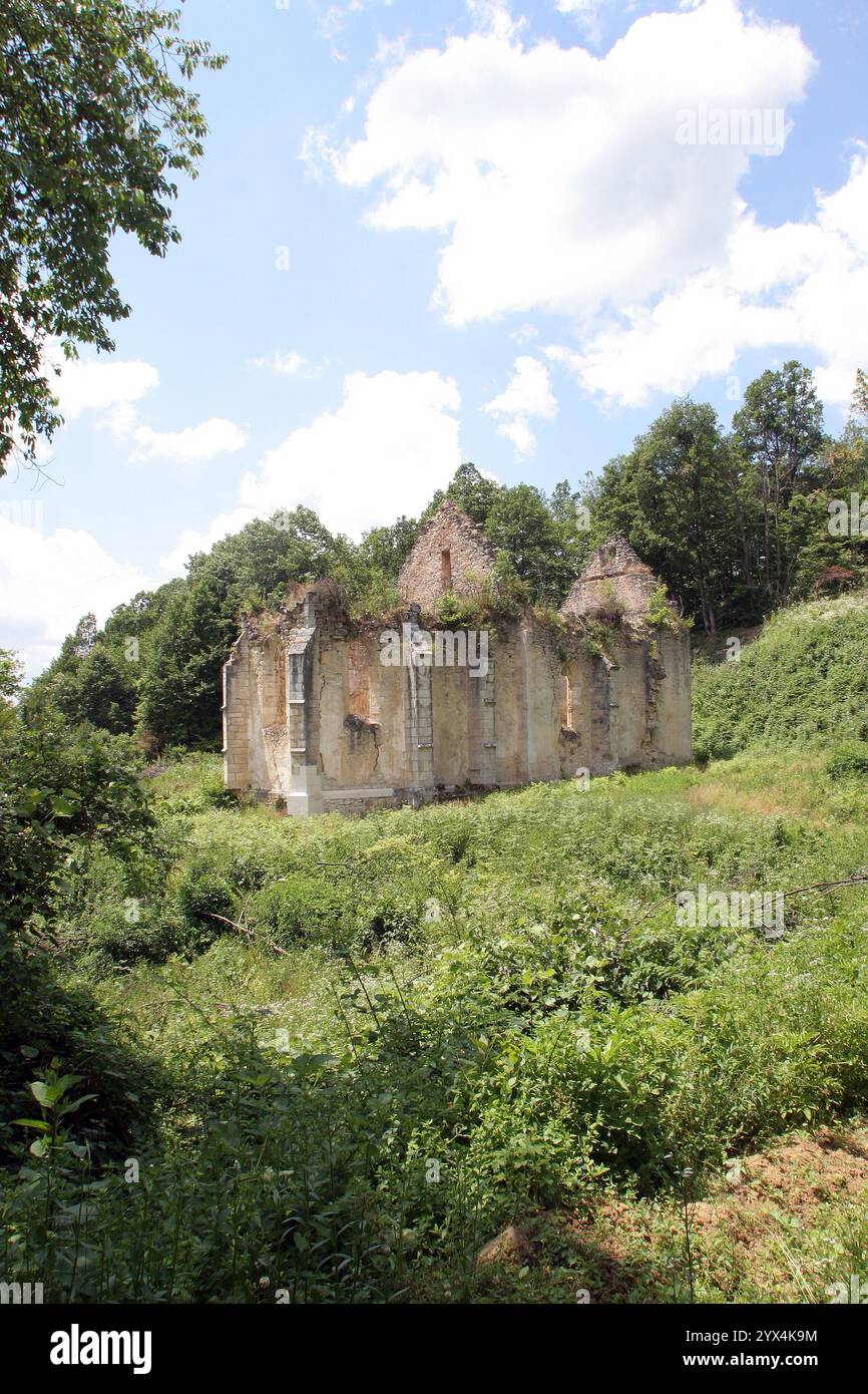 Remains of a medieval Franciscan monastery located on the slopes of ...
