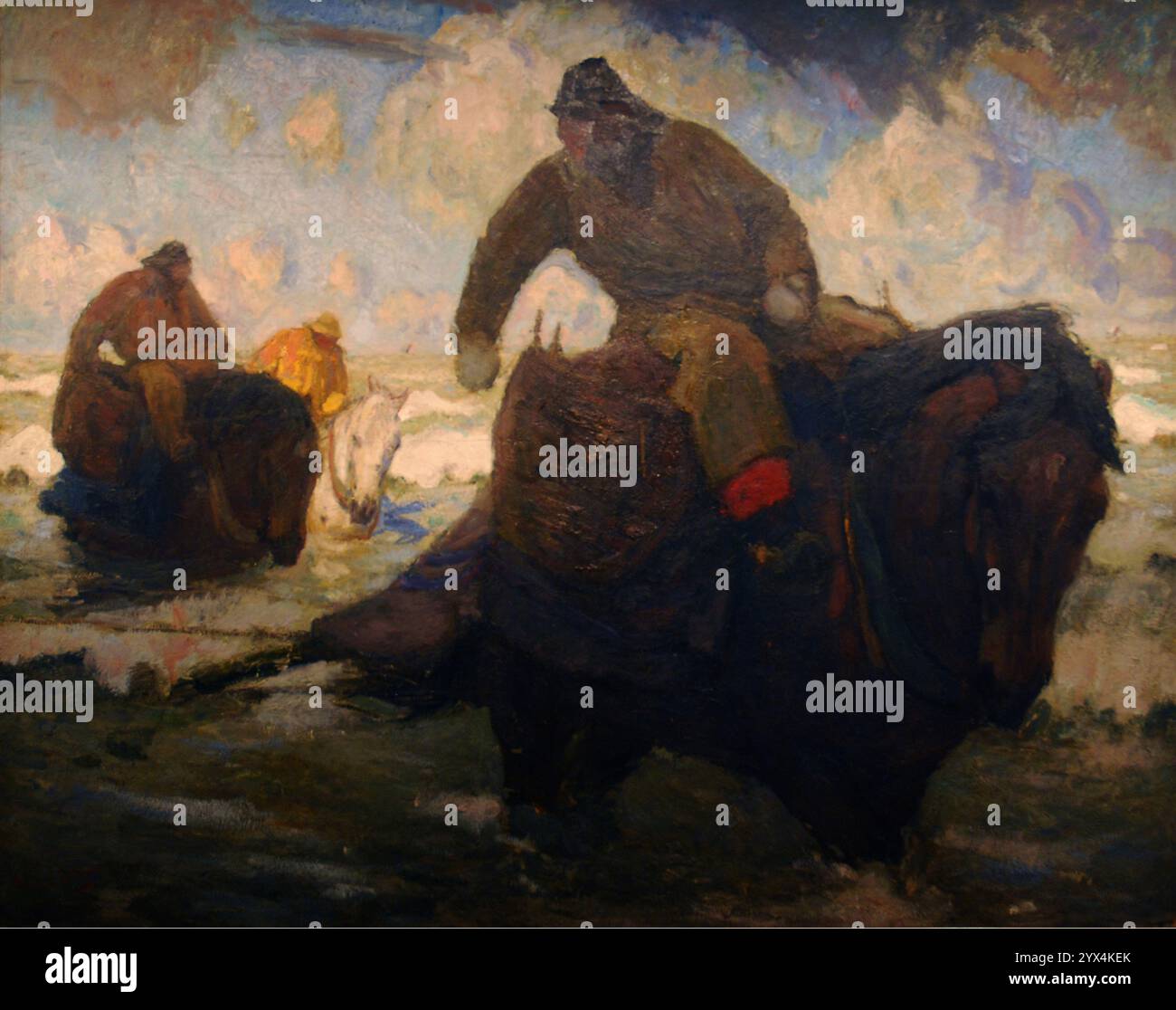 Shrimpers, late 19th-early 20th century Stock Photo - Alamy