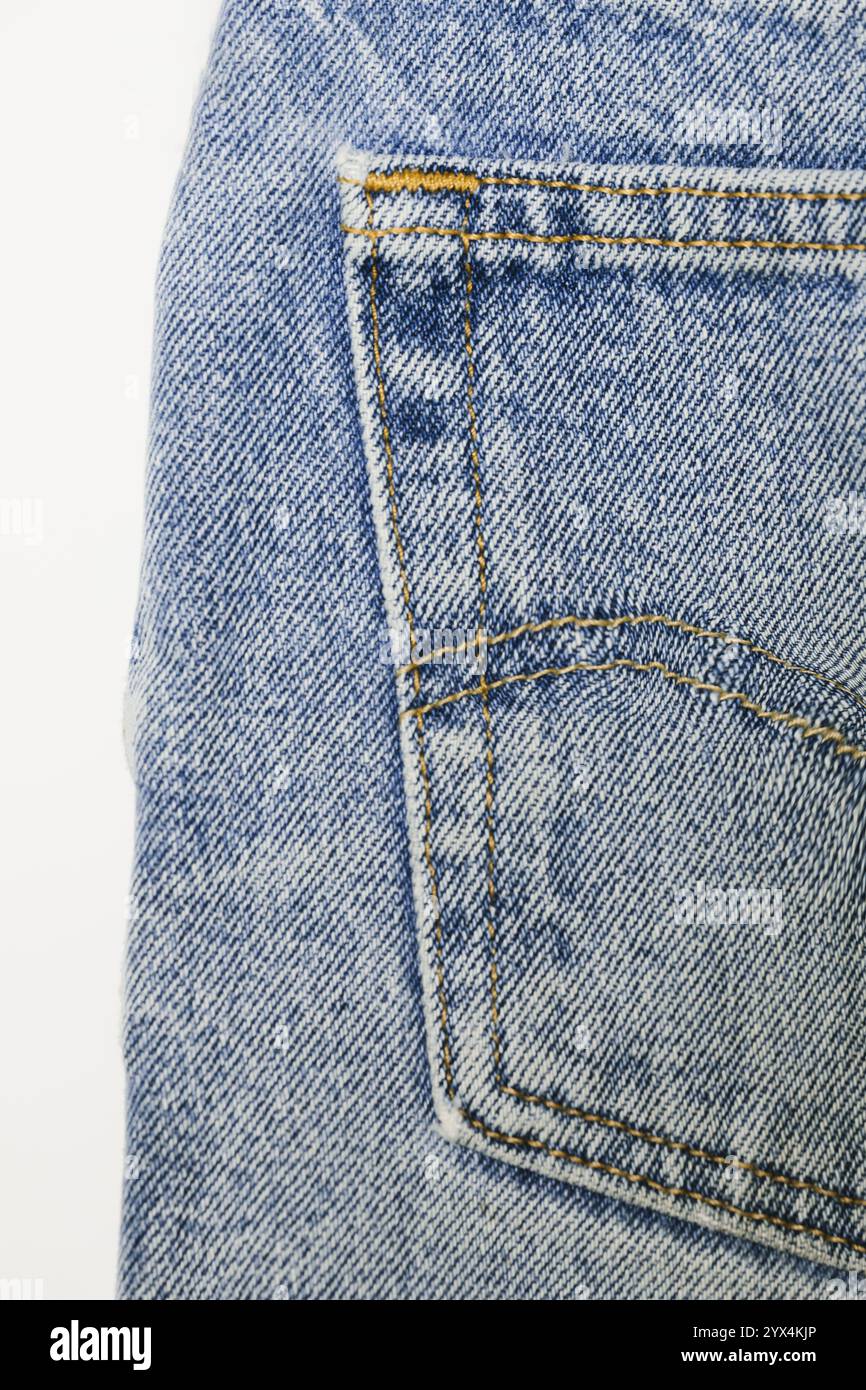Vintage blue jeans close up Stock Photo - Alamy