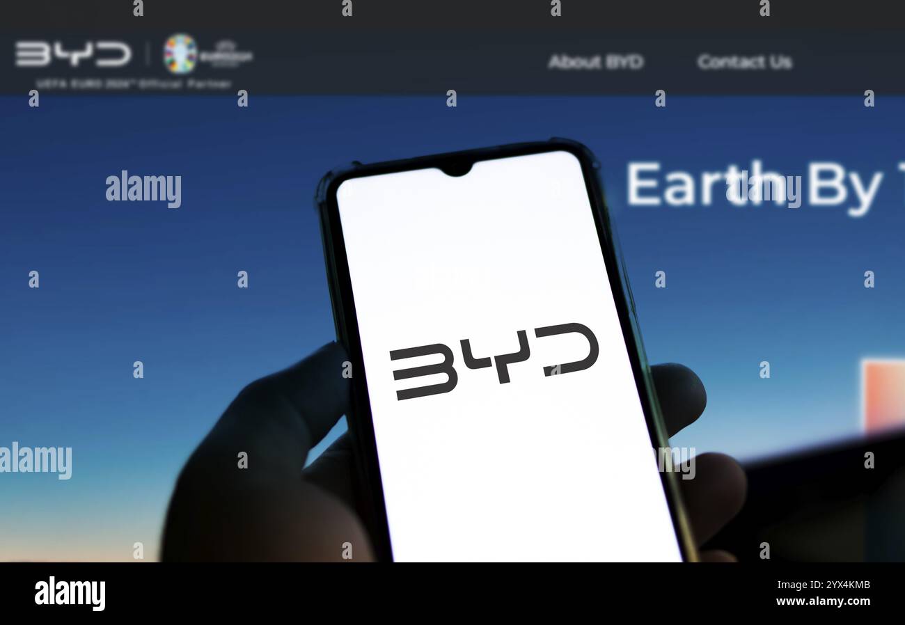 BYD Co. Ltd. Build Your Dreams logo on smartphone . Is Chinese ...