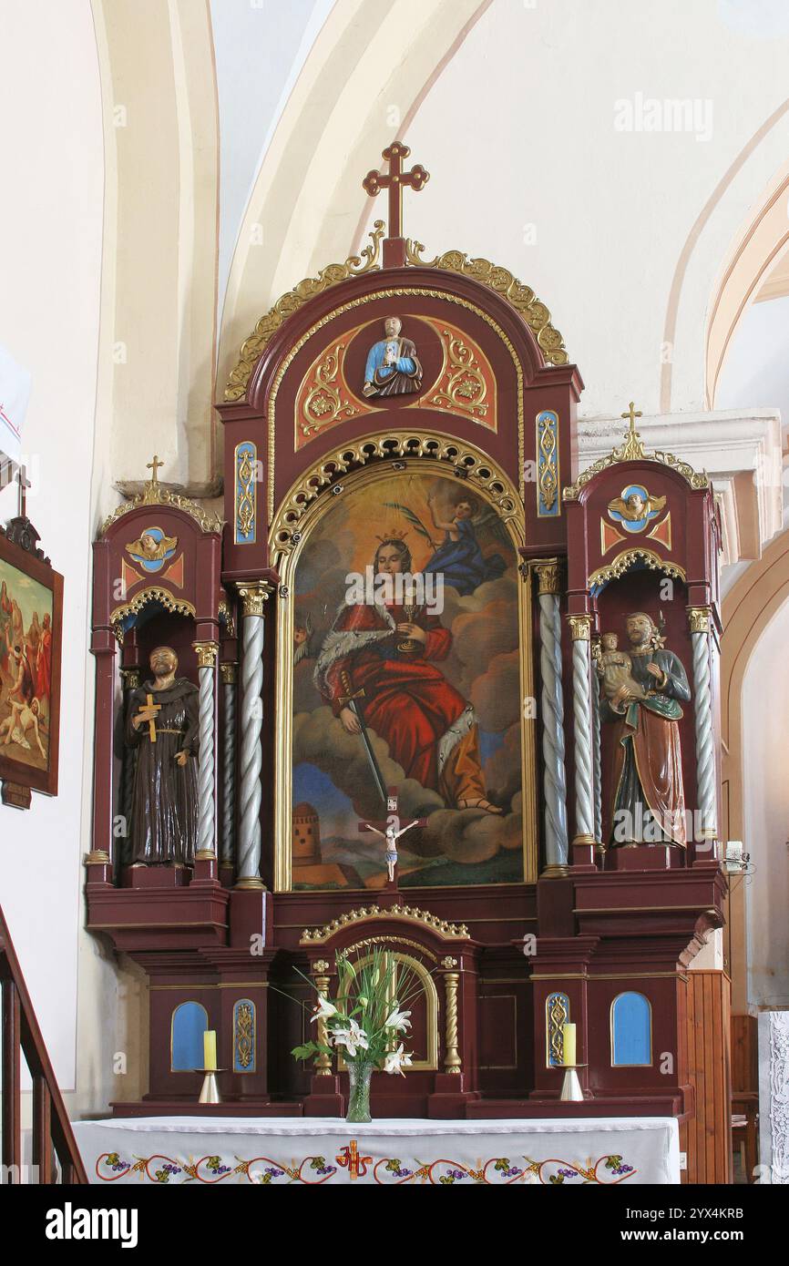 Altar of Saint Barbara in the parish church of Saint Thomas the Apostle ...
