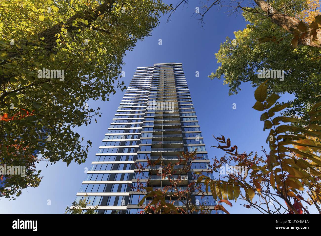 Architecture, modern high-rise apartment building, Montreal, Province ...