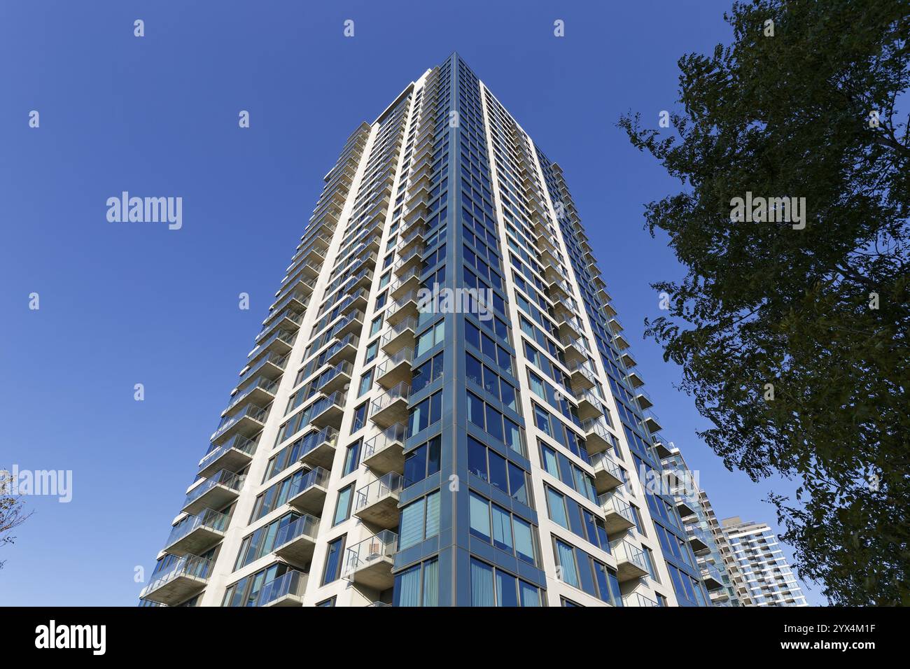 Architecture, modern high-rise apartment building, Montreal, Province ...