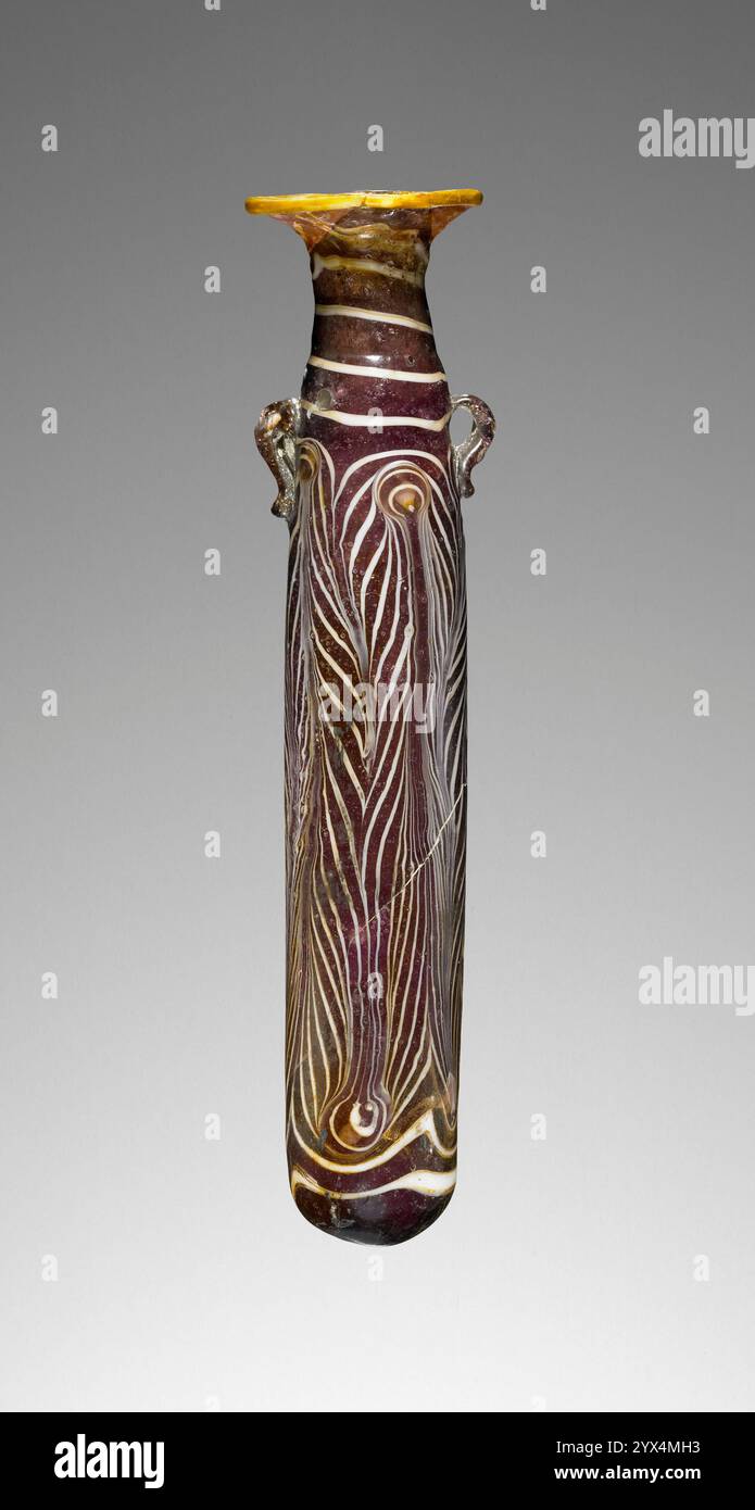 Alabastron, 4th-1st century BC. Brown Perfume Flask with a Feather ...