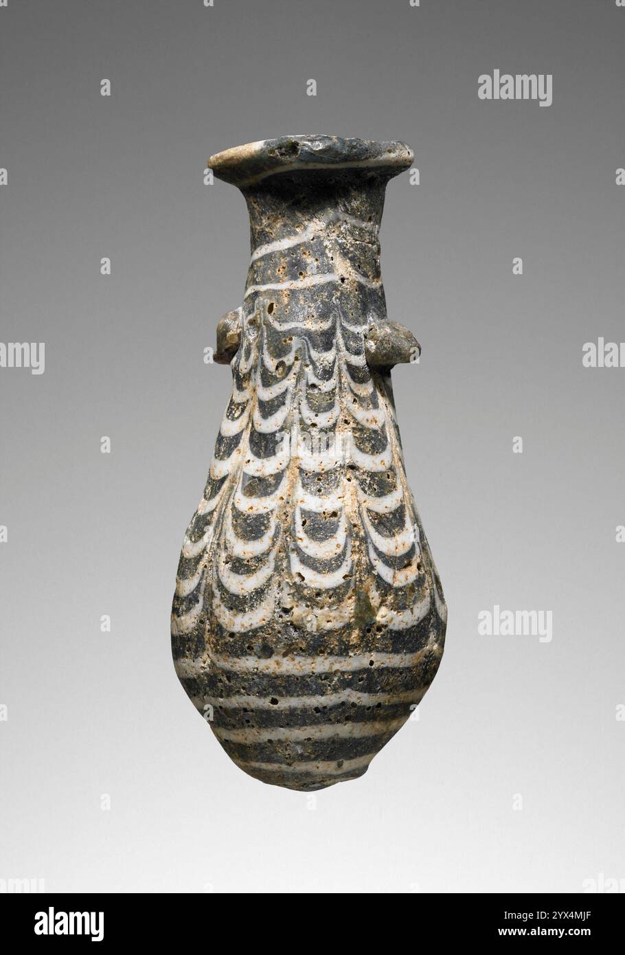 Alabastron, 2nd-1st century BC. Additional Info: Core-formed, dark blue ...