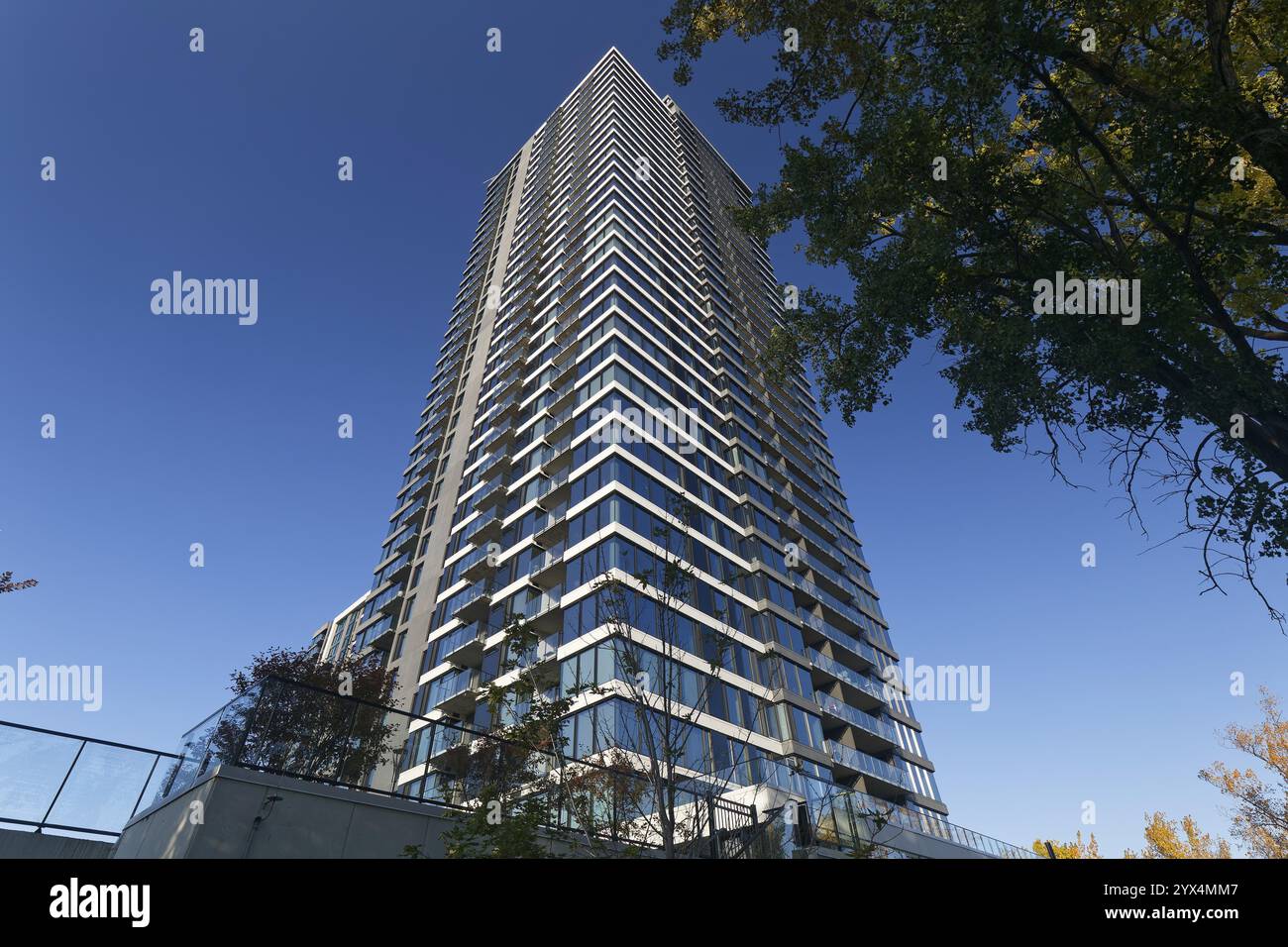 Architecture, modern high-rise apartment building, Montreal, Province ...