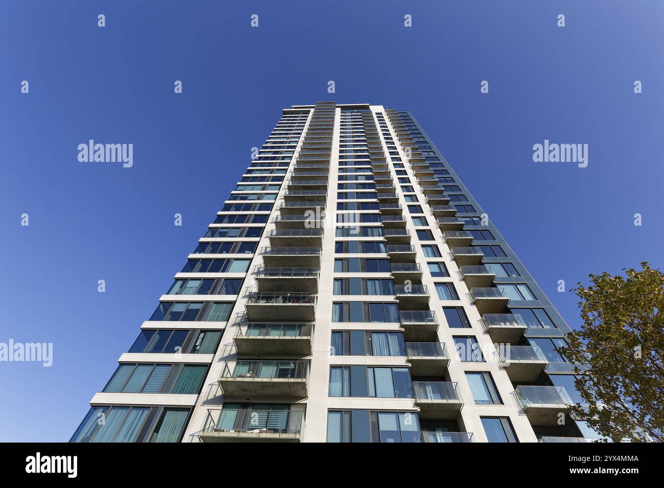 Architecture, modern high-rise apartment building, Montreal, Province ...