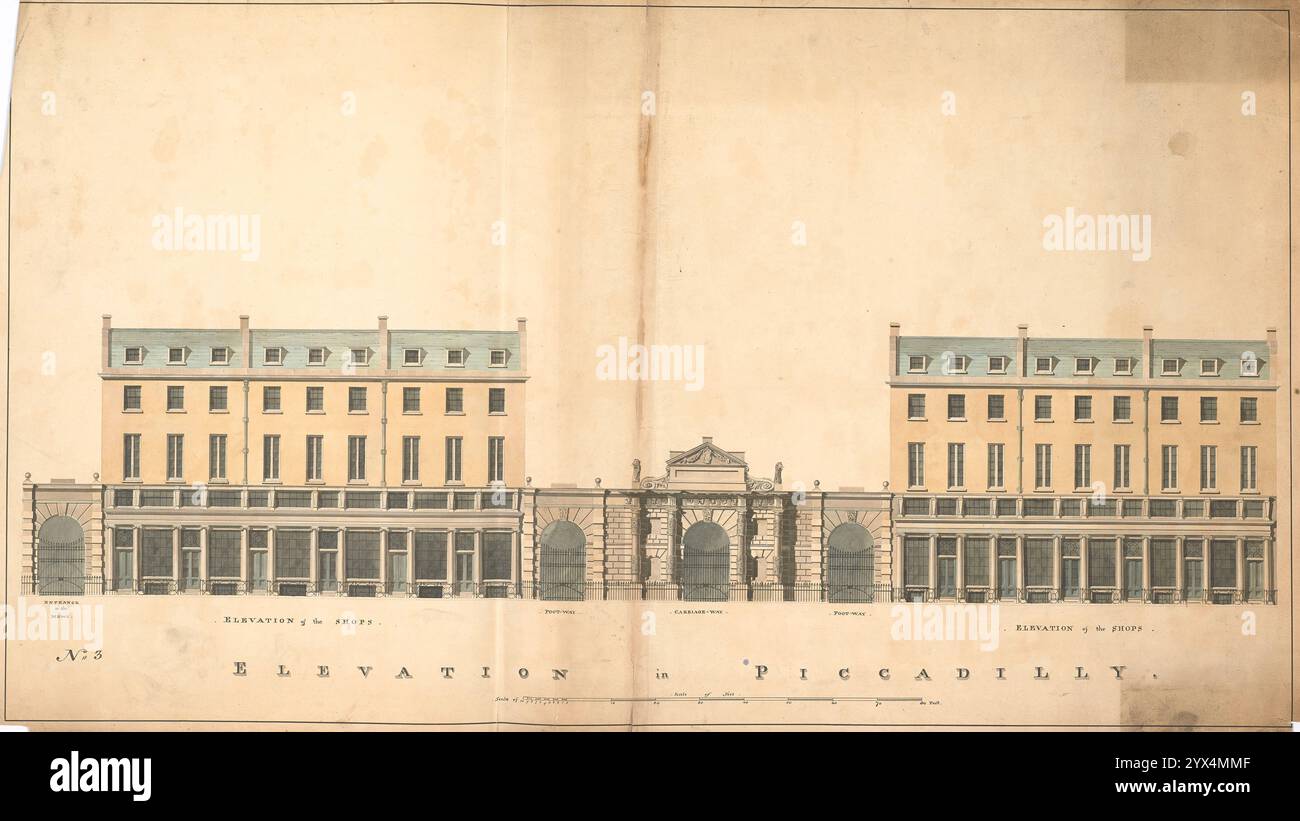 Design for the redevelopment of the Burlington House site, Piccadilly ...