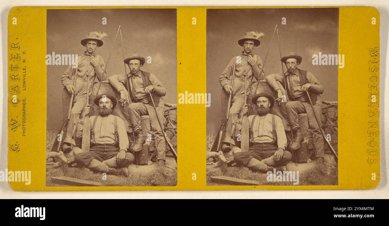 Posed portrait of three farmers, about 1870 Stock Photo - Alamy