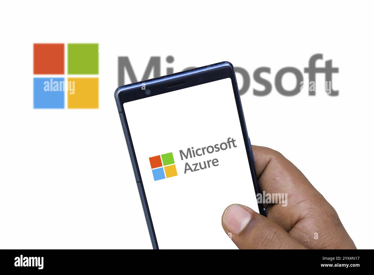 Microsoft Azure logo on smartphone Stock Photo - Alamy