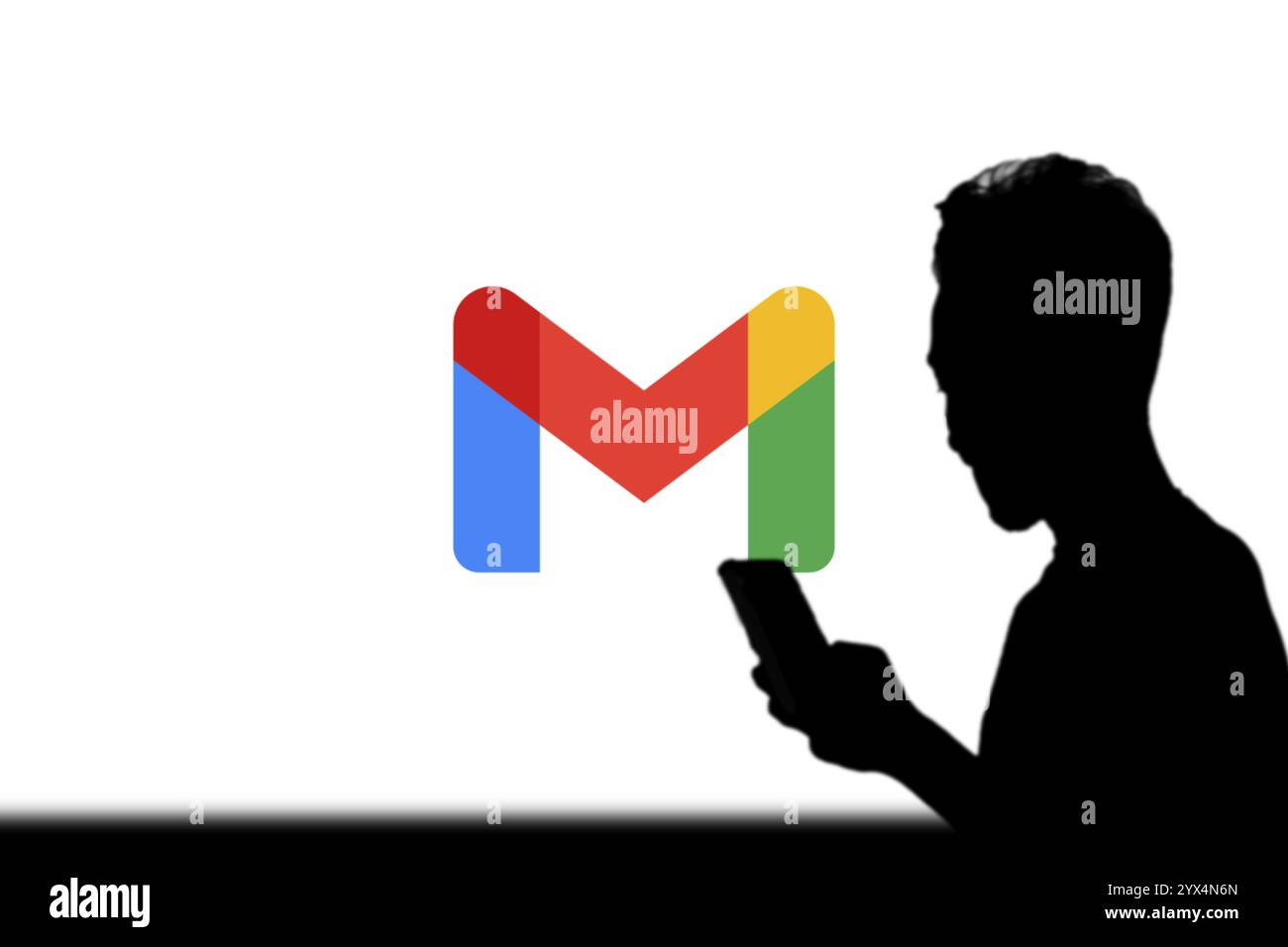 Google product Gmail logo is displaying on smartphone. Gmail is a free ...