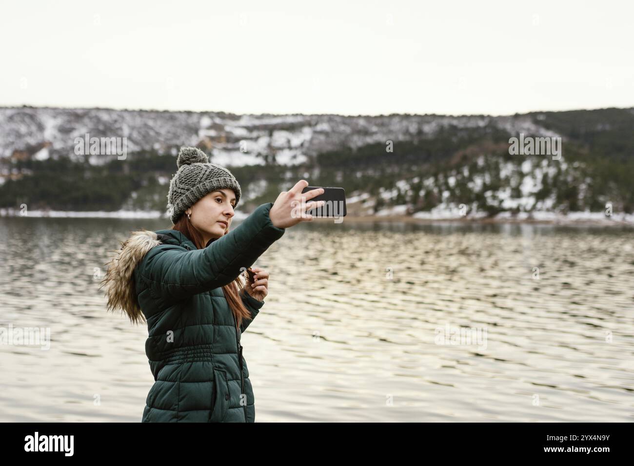 Young beautiful woman nature taking s Stock Photo - Alamy