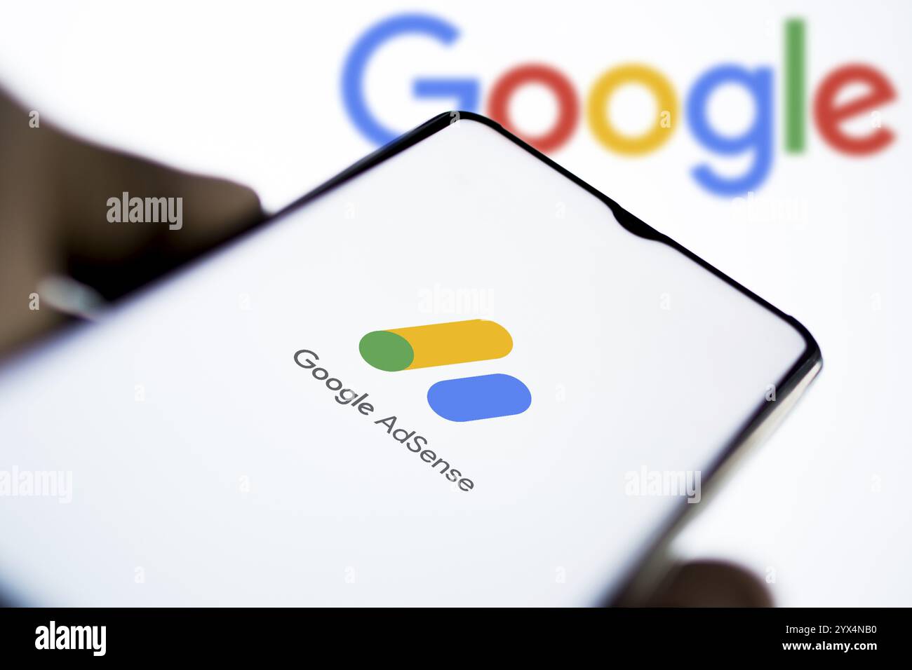 Google AdSense logo on smartphone screen Stock Photo - Alamy