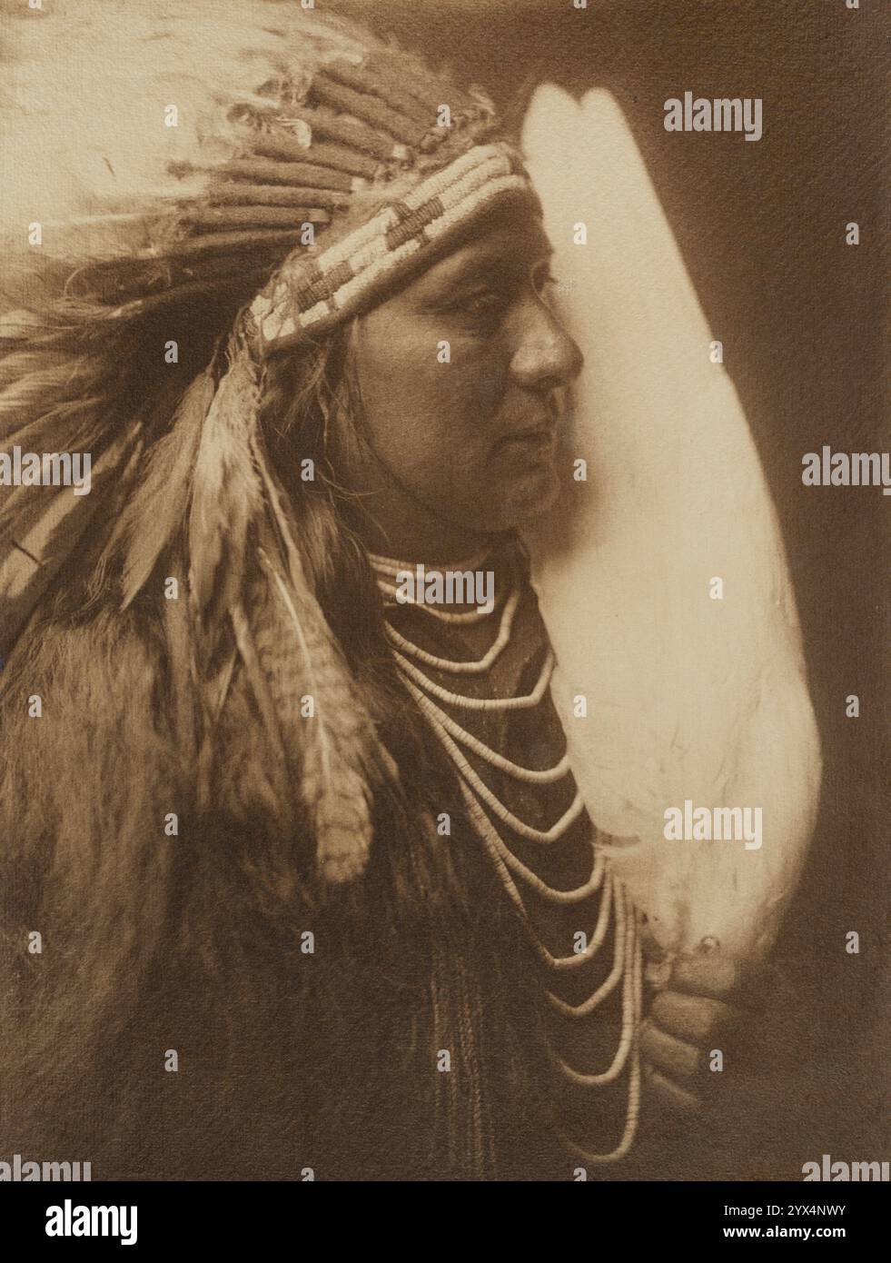 Three Feathers-A Nez Perce Native American, 1905. Portrait of Native ...