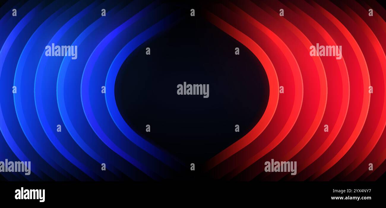 Red blue abstract graphic design with circular pattern. Fight battle ...