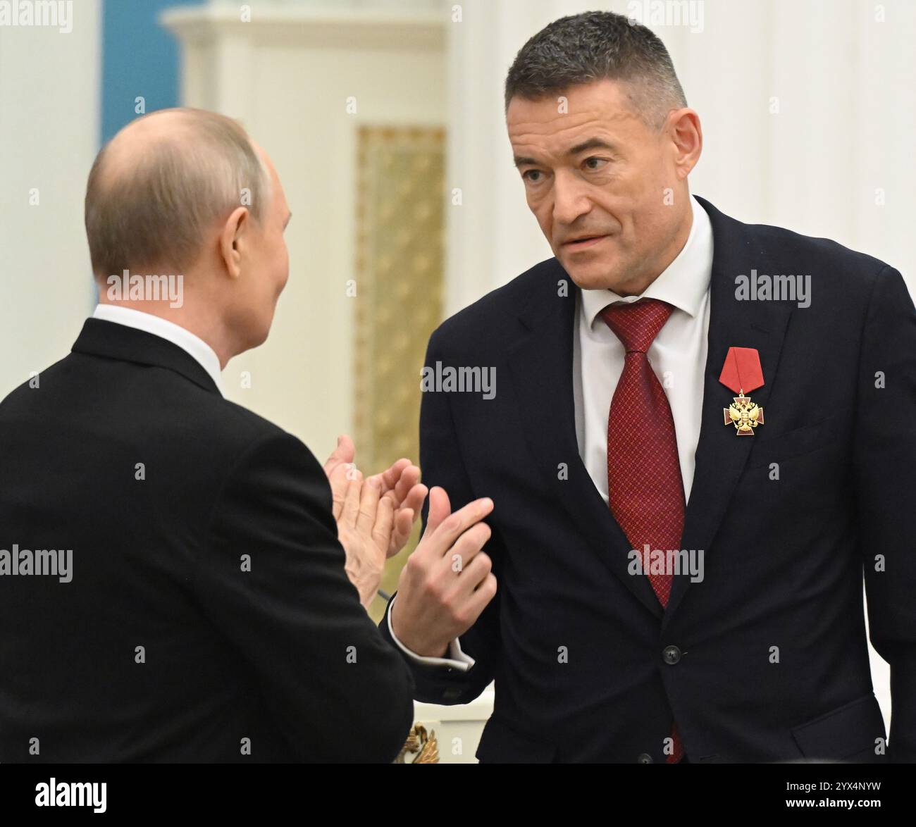 Moscow, Russia. 12th Dec, 2024. Russian President Vladimir Putin (left) and CEO of the National ...