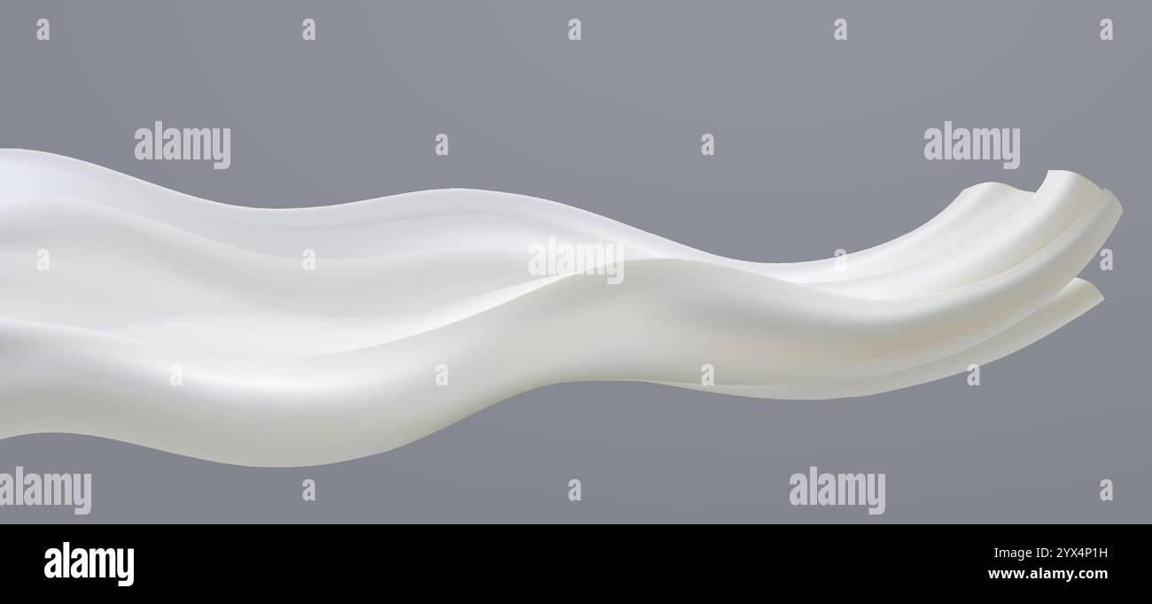 Flying white silk ribbon hi-res stock photography and images - Alamy