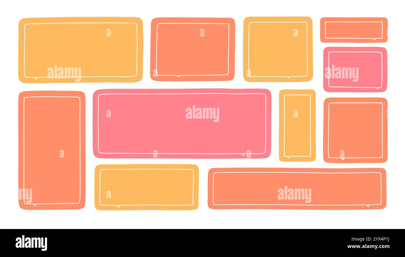 Paper note bubbles. Colorful templates for quotes, school and office ...