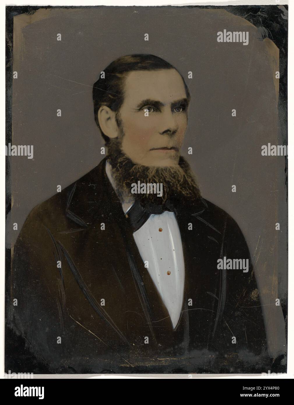 Portrait of bearded man, 1860s-1880s. Portrait of man with beard in ...