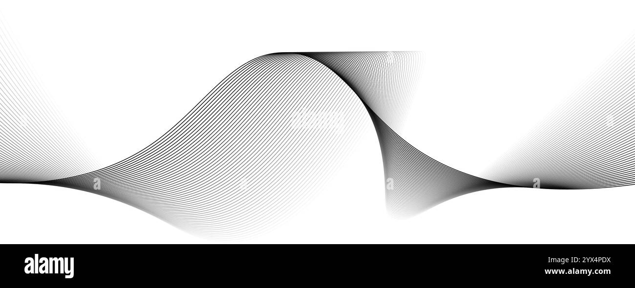 smooth flowing wave gradient background. Vector illustration Stock ...