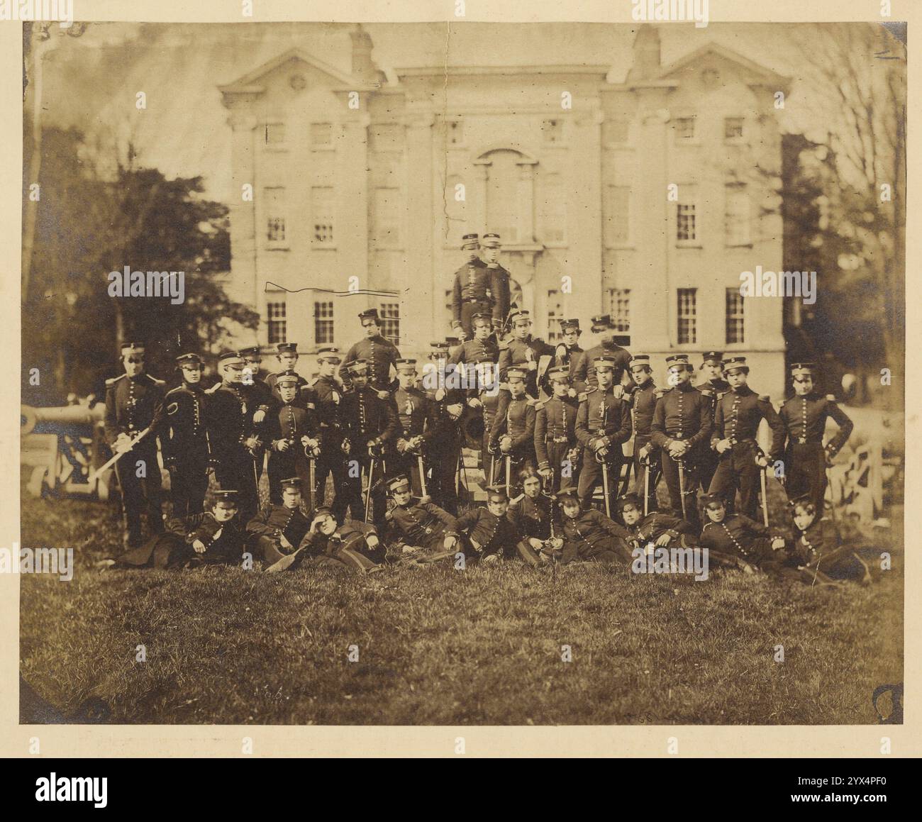 Class portrait, Addiscombe Military Seminary, 1857. Military class ...