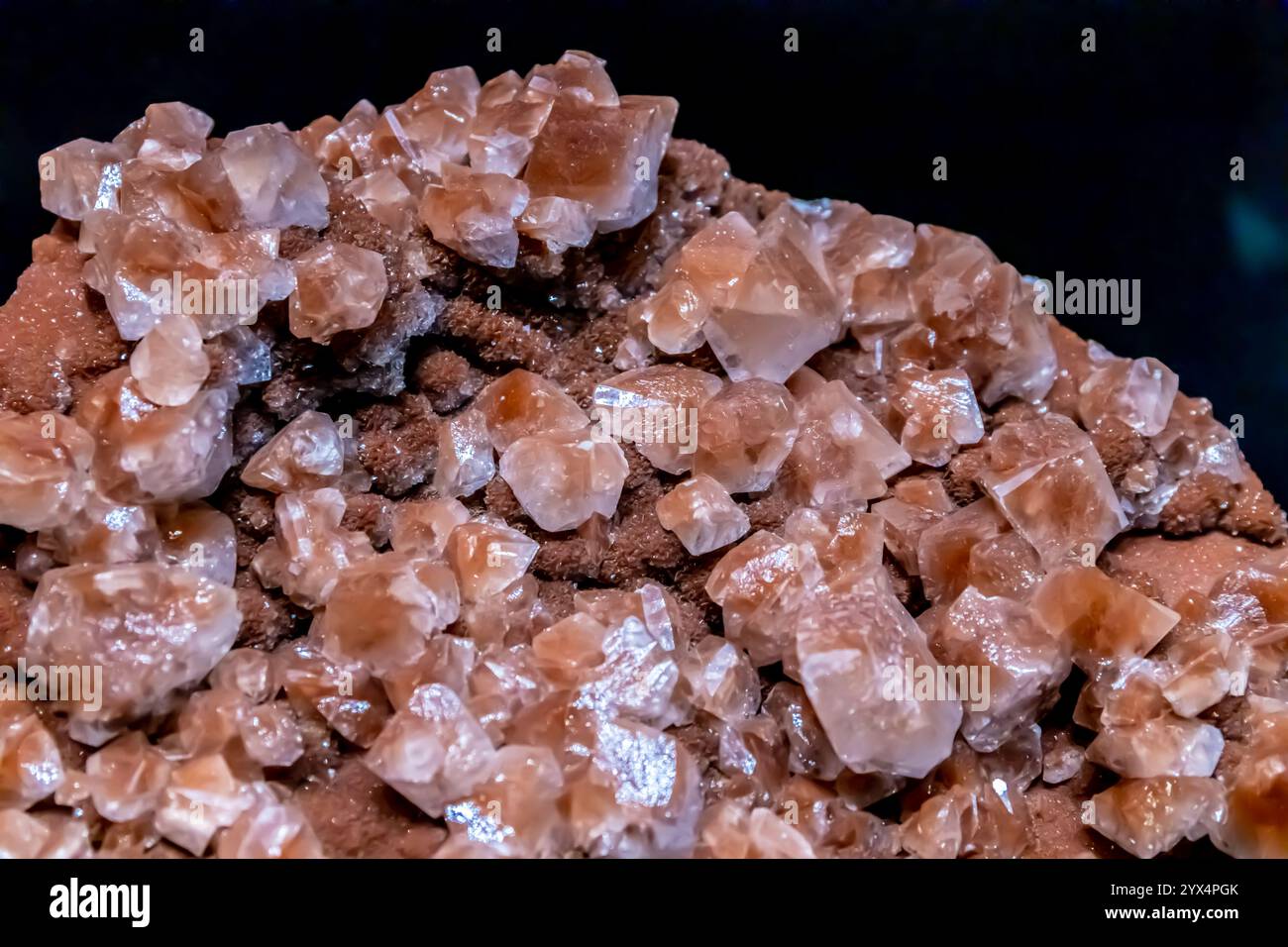 Crystals in the crystal museum of mineralogy in Chamonix alpine valley ...