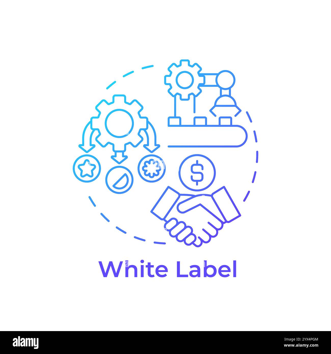 White label blue gradient concept icon Stock Vector Image & Art - Alamy