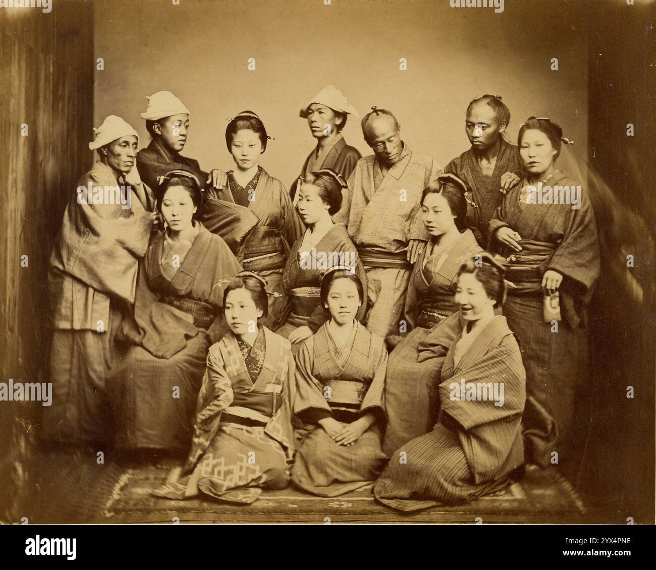 Japanese Family, about 1862 Stock Photo - Alamy