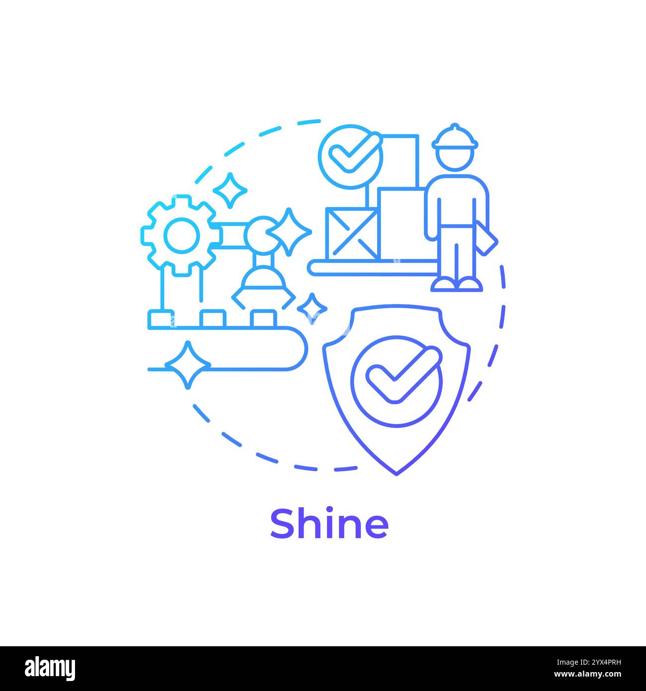 Shine blue gradient concept icon Stock Vector Image & Art - Alamy