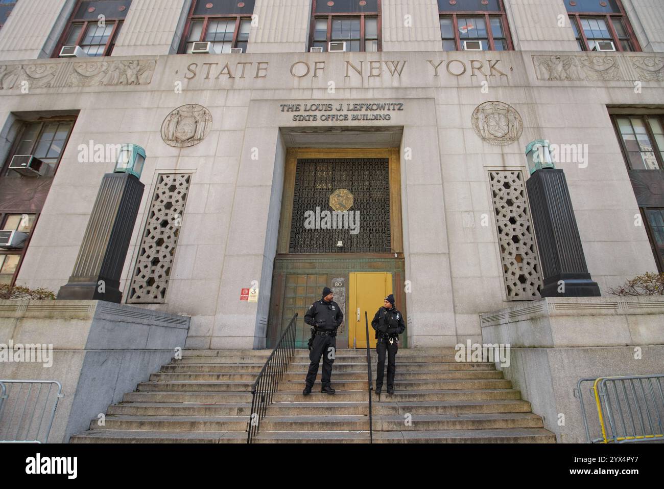 entrance to the Louis J. Lefkowitz State Office Building in lower ...