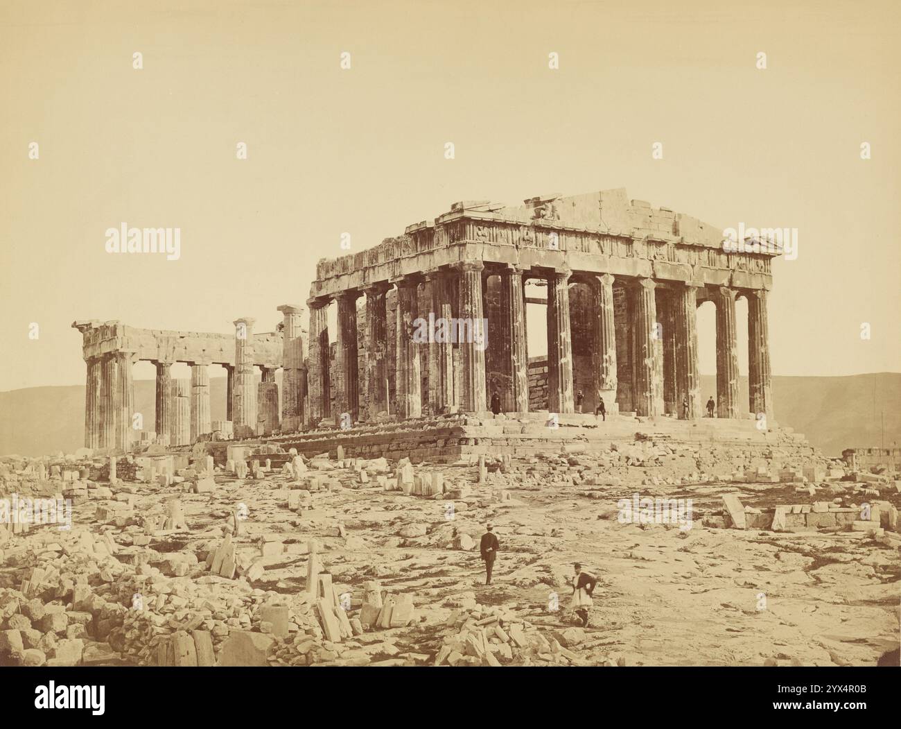 Parthenon, from the northwest, 1870 Stock Photo - Alamy