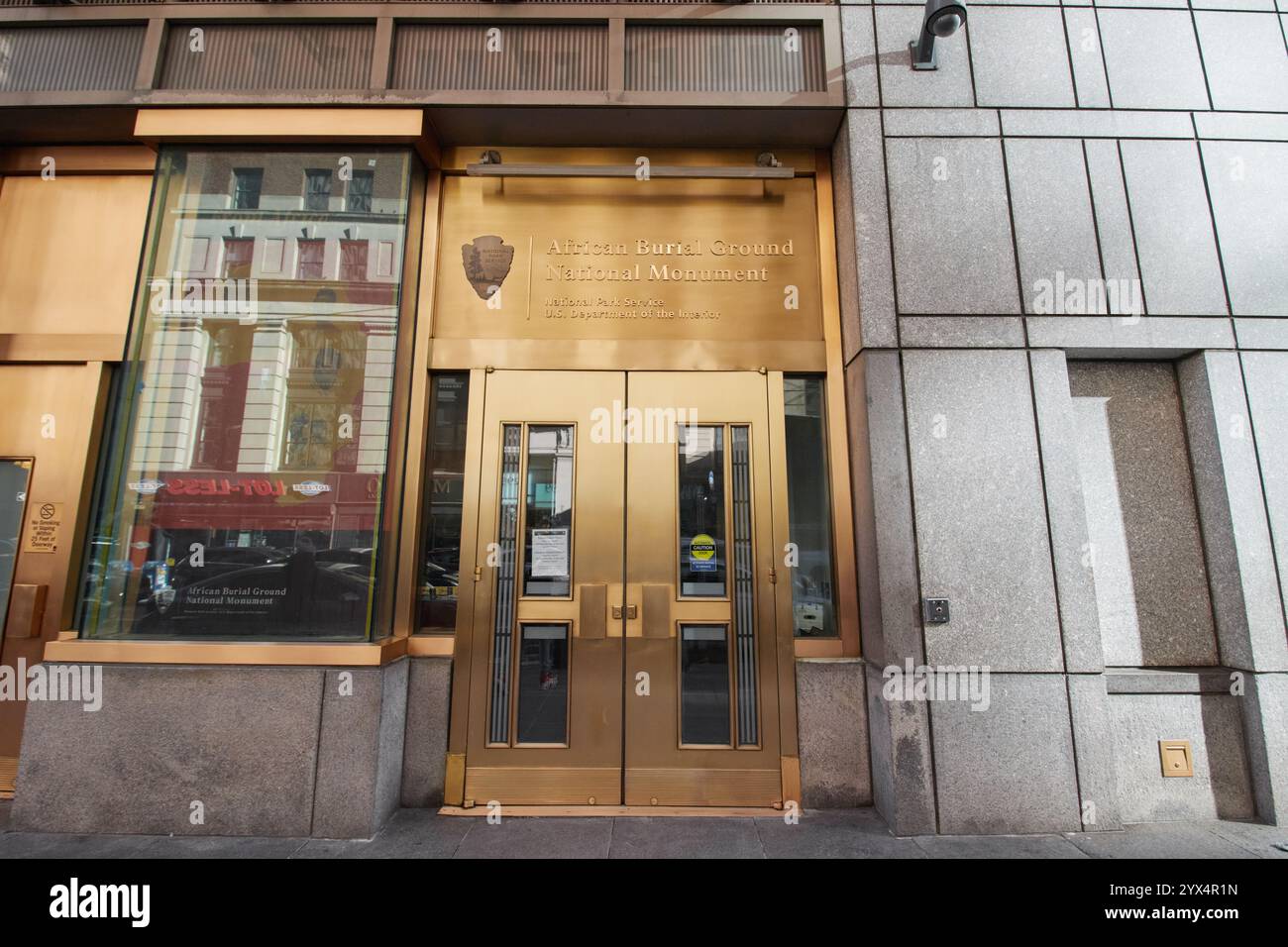 entrance to the African Burial Ground National Monument in lower ...