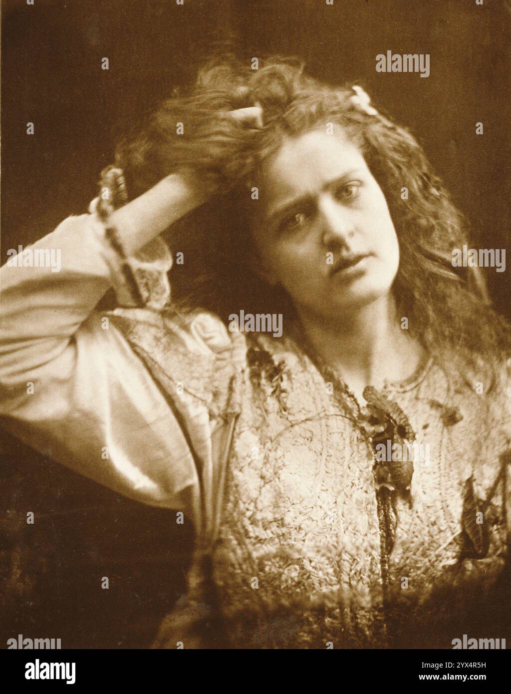 Ophelia, negative 1875; print 1900. Woman posing as a character from ...