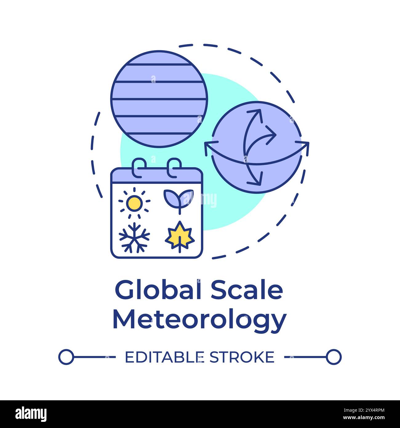 Global scale meteorology multi color concept icon Stock Vector Image ...