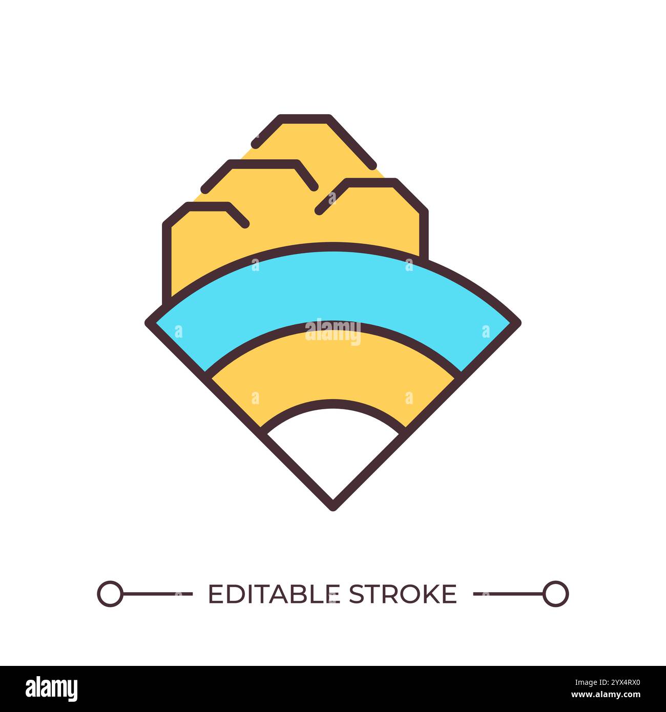 Learning structure of rock ore RGB color icon Stock Vector Image & Art ...