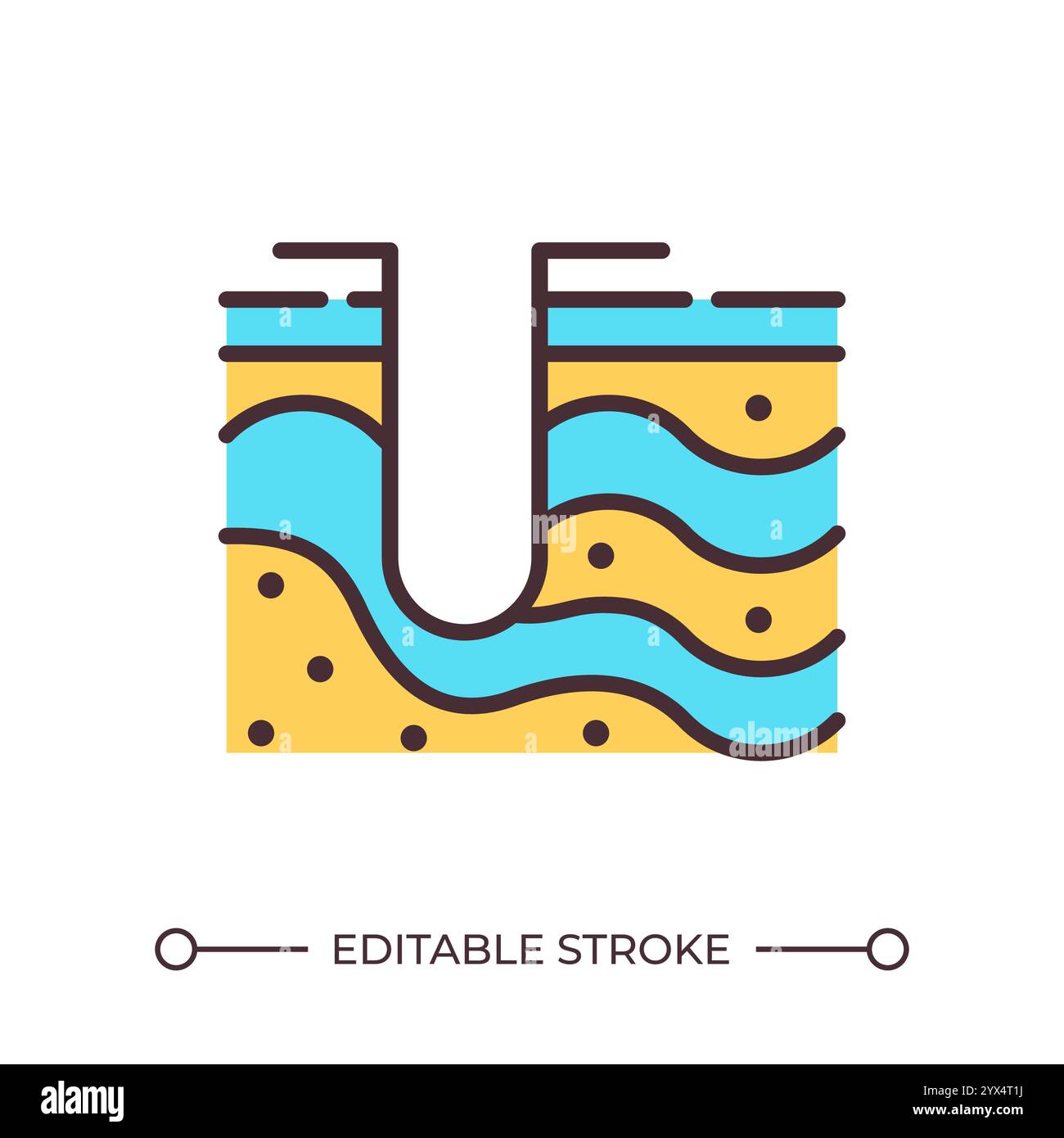 Deep pit on soil RGB color icon Stock Vector Image & Art - Alamy