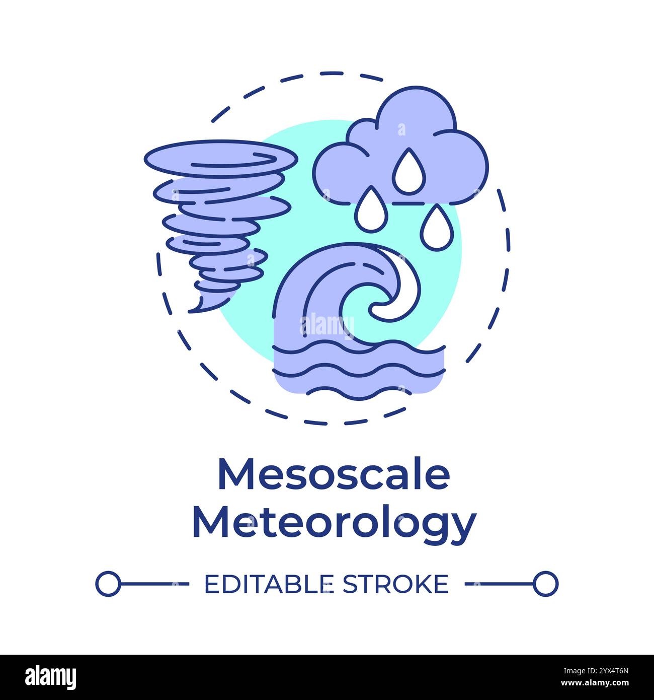 Mesoscale meteorology multi color concept icon Stock Vector Image & Art ...