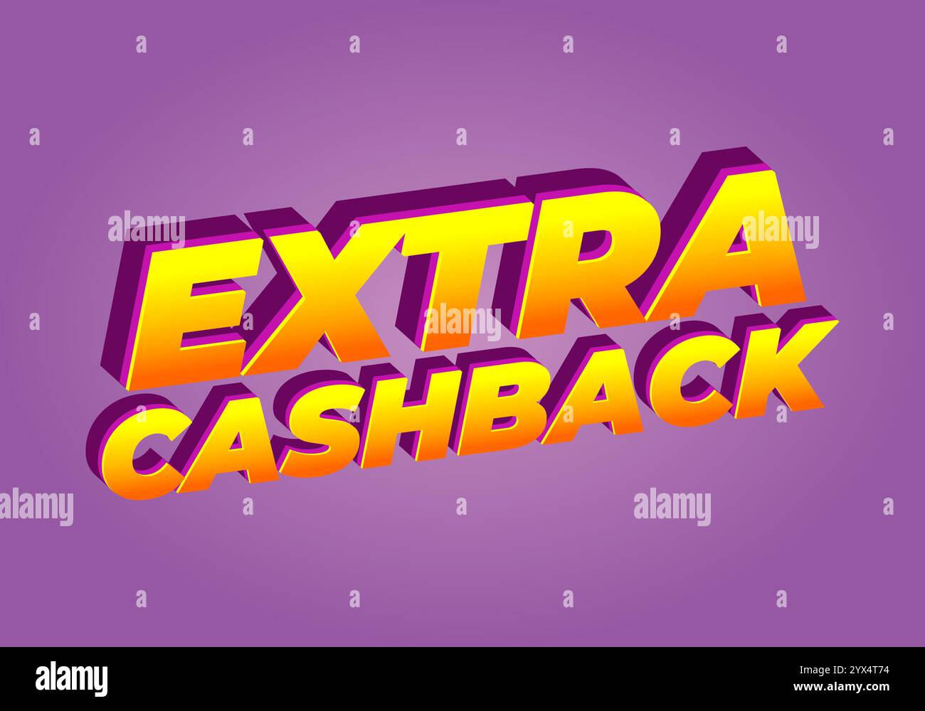Extra cash back. text effect design with extra bold font for social ...
