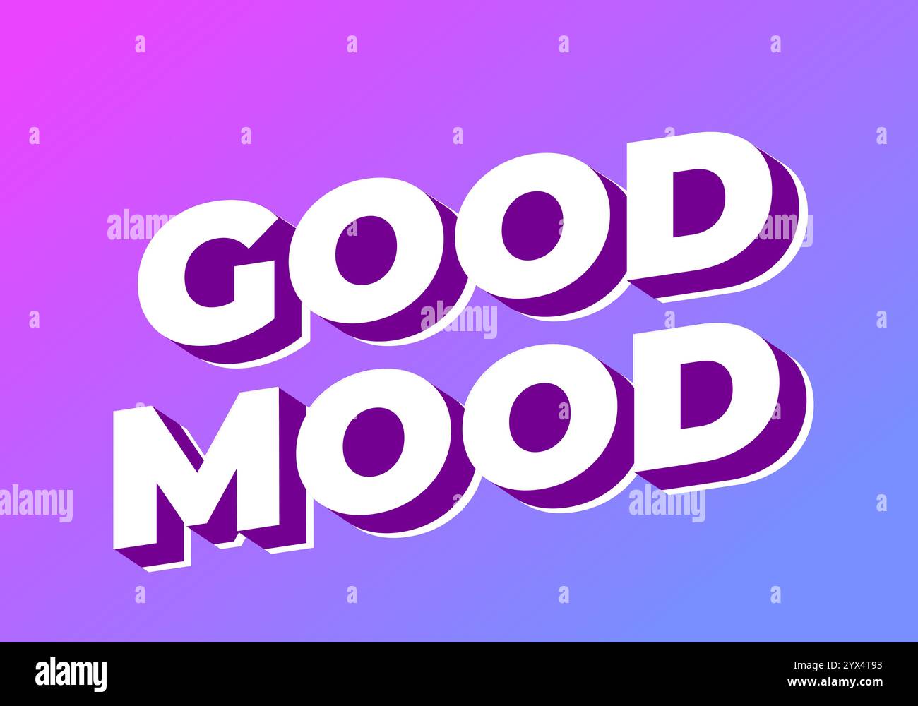 Good mood. Text effect design in eye catching colors with 3D look Stock ...